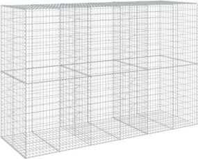 Gabionový koš s víkem 300 x 100 x 200 cm pozinkované železo 3295229