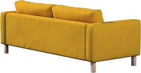 Potah na pohovku IKEA  Karlstad 3-místná, nerozkládací, krátký barva žlutá látka pletený vzor