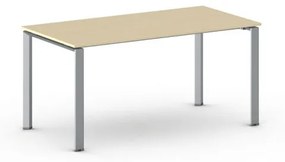 Jednací stůl INFINITY se šedostříbrnou podnoží 1600 x 800 x 750 mm, bříza