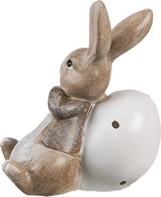 Velikonoční dekorace králík s vajíčkem - 6*4*8 cm