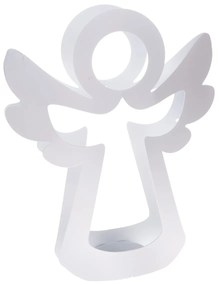 Vánoční kovový svícen Anděl, 17 x 22 x 6 cm