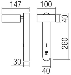 Světla a lustry REDO GROUP Redo Group SADES 01-4642 LED lampa nad postel 6W 3000K starý bronz