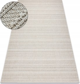 Koberec Plochý Tkaný Jersey 80x150 Linie Pruhy krém sisal outdoor #D1671