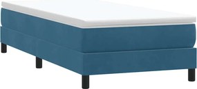 Postel Box Spring bez matrace tmavě modrá 80x210 cm samet 3315805