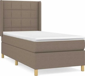 Box spring postel s matrací taupe 90x190 cm textil 3131957
