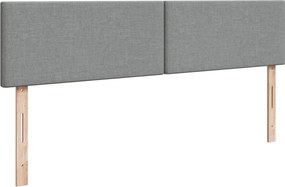 Box spring postel s matrací světle šedá 180 x 200 cm textil 3288260