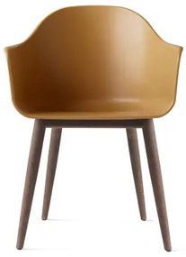 Harbour Dining Chair, dřevěná podnož tmavě mořený dub khaki Audo (MENU)