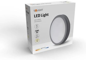 Solight LED venkovní osvětlení Siena, šedé, 20W, 1500lm, 4000K, IP54, 23cm