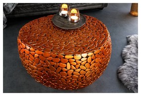 Massive home | Konferenční stolek STONE MOSAIC 72 CM měděný