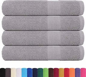 Saunové osušky FROGN 4 ks šedé 80x200 cm 360 g/m² 136840
