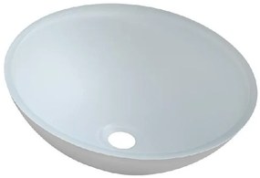 Sapho Beauty - Umyvadlo na desku, průměr 420 mm, bez přepadu, sklo/matná bílá TY181W