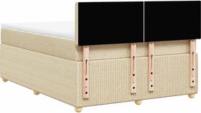 Box spring postel s matrací krémová 140x200 cm textil 3287498