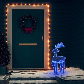vidaXL Sob vánoční dekorace s výpletem 306 LED diod 60 x 24 x 89 cm [289976] Barva: Modrá