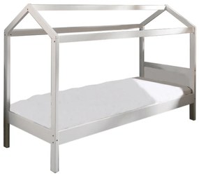 Montessori postel, bílá, borovicové dřevo, Tempo Kondela IMPRES