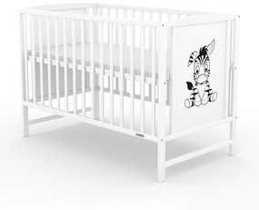 Dětská postýlka New Baby BEA Zebra se stahovací bočnicí bílá Bílá
