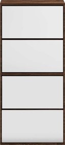 Botník se zrcadlem 4patrový hnědý dub 63 x 17 x 134 cm 3228279