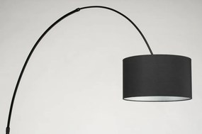 Stojací designová oblouková lampa Dallas Black and Black