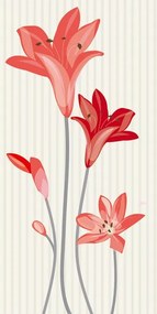Fototapeta Dimex Flowers Red S-332 | 110x220 cm