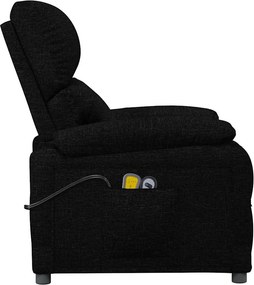 Elektrické masážní křeslo černé textil 3098433