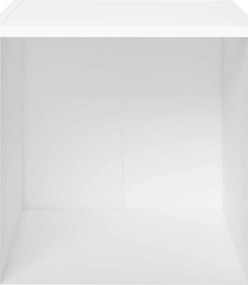 vidaXL 8dílný set TV skříněk dřevotříska [3080060] Barva: bílá s vysokým leskem