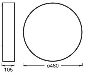 Osram - Stropní svítidlo ORBIS PARIS 3xE27/25W/230V pr. 48 cm krémová