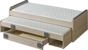 Casarredo - Komfort nábytek GIMMI G16 dvojpostel s úložným prostorem antracit/bílá