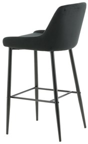 Barová židle Plaza, 2ks, černá, S48xD57xV105