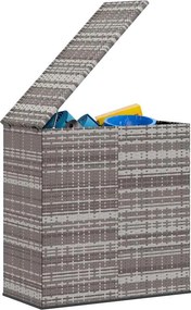 Zahradní úložný box PE ratan 100 x 49 x 103,5 cm šedý 317225