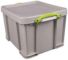 Plastový úložný REALLY USEFUL box šedý 35l s víkem