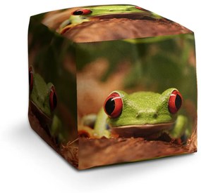 Sablio Taburet Cube Zelená žába: 40x40x40 cm