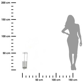 Kovový stojan na deštníky June Beige, 50x18 cm