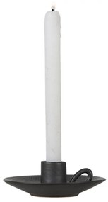 Černý keramický svícen – 13x4 cm