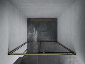 Mexen Apia, posuvné dveře do otvoru 100 x 190 cm, 5mm čiré sklo, zlatý profil, 845-100-000-50-00
