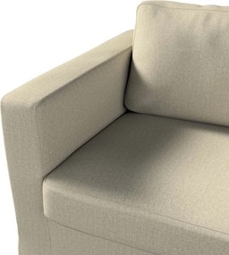 Potah na pohovku IKEA  Karlstad 3-místná, nerozkládací, dlouhý barva béžová látka pletený vzor