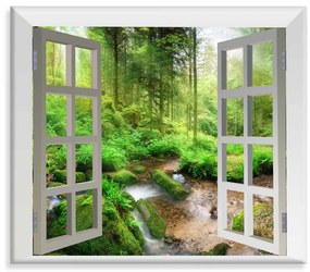 3D obraz okno do lesa Velikost (šířka x výška): 80x60 cm