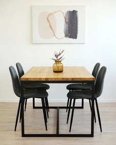 Jídelní stůl s masivní dubovou deskou Ela 2200 x 1000 mm