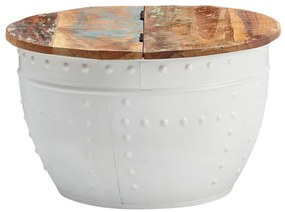 Bruxxi Konferenční stolek Schum, 60 cm, masiv mango / bílá