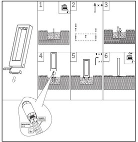 Světla a lustry REDO GROUP Venkovní betonová lampa Redo SANDER 91167 3000K IP65 výška 60 cm tmavě šedá