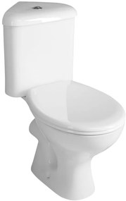 Sapho, CLIFTON Rohový WC kombi mísa s nádržkou včetně splachovací soupravy, bílá