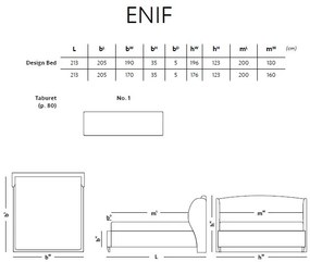 Materasso Čalouněná postel ENIF boxspring ROZMĚR: 2x (100x200) cm - boxspring