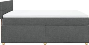Box spring postel s matrací tmavě šedá 140x200 cm textil 3286704