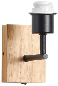 Brilagi - Nástěnná lampa NUBILA WOOD 1xE27/25W/230V dub/černá