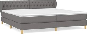 Box spring postel s matrací tmavě šedá 200x200 cm textil 3127070