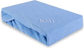 Plachta ložní modrá froté EMI, Plachta 90x200