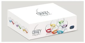 Crystalex - Bohemia Crystal Sklenice Crazy 390 ml, 6 ks (mix barev)