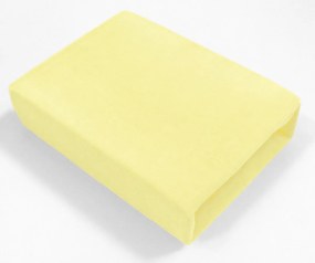 Polášek Froté prostěradlo na vysokou matraci (až 30cm), 180x200cm, na dvoulůžko, světle žluté