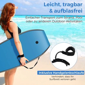 Costway 104 cm dlouhé bodyboard pro děti s jádrem z EPS a palubou XPE a vířivým