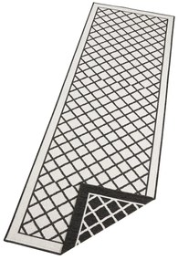 Hanse Home, Kusový koberec Twin Supreme 103425 Sydney black creme – na ven i na doma, 160x230, černá, chodba / předsíň