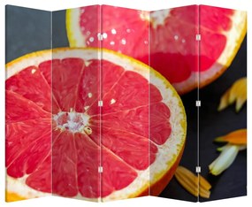 Paraván - Rozkrojené grapefruity (210x170 cm)