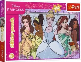 TREFL Třpytivé puzzle Disney Princezny: Třpytivé sny / 100 dílků / 41